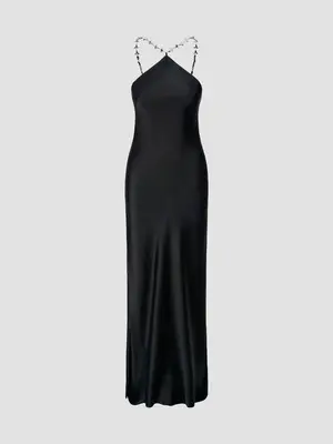 Staud Cadence Chain-strap Satin Maxi Dress