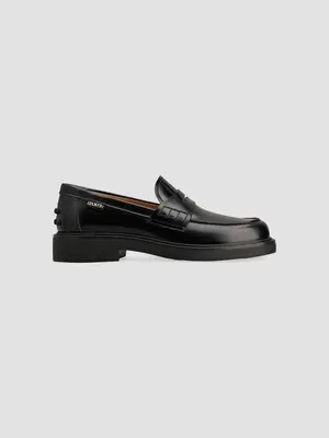 TOD'S Logo-detailed Leather Penny Loafers