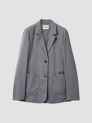 Miu Miu Washed Stretch Poplin Jacket