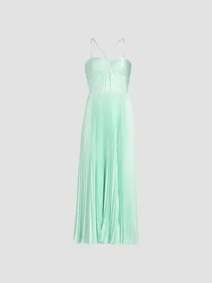 AS IT MAY Liv Satin Woven Midi-dress