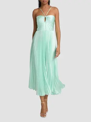 AS IT MAY Liv Satin Woven Midi-dress