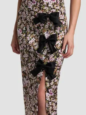 KIKA VARGAS Violetta Floral Bandeau Sheath Dress
