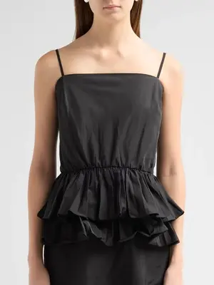 KIKA VARGAS Alanna Flounce Midi Dress