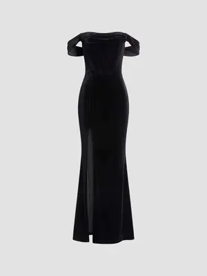 Dress The Population Melania Off-the-shoulder Gown
