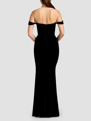 Dress The Population Melania Off-the-shoulder Gown