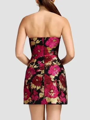 Dress The Population Juna Brocade Strapless Mini Dress