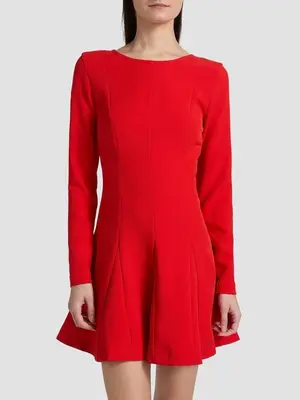 KIKA VARGAS Tala Crepe Minidress - Red