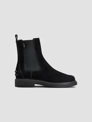 TOD'S Gomma Suede Ankle Chelsea Boots