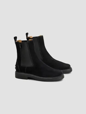 TOD'S Gomma Suede Ankle Chelsea Boots