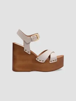 STUART WEITZMAN Kate 135mm Studded Leather Clogs - Cream
