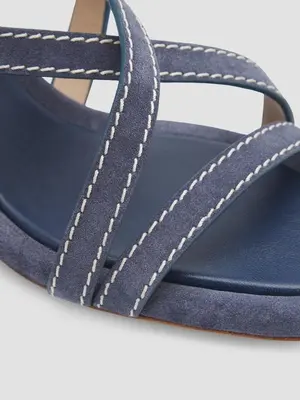STUART WEITZMAN Park Block 85mm Suede Strappy Sandals