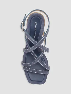 STUART WEITZMAN Park Block 85mm Suede Strappy Sandals