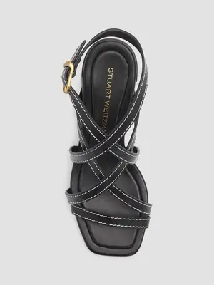 STUART WEITZMAN Park Block 85mm Leather Strappy Sandals