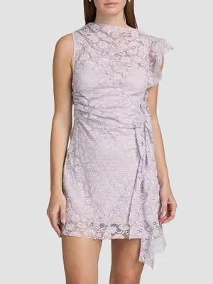 A.L.C. Astra Floral Lace Cotton-blend Minidress