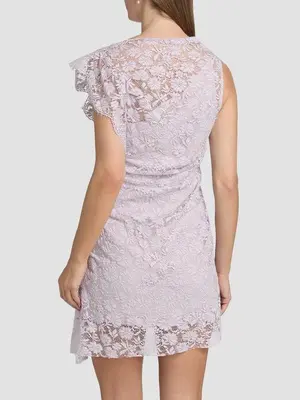 A.L.C. Astra Floral Lace Cotton-blend Minidress