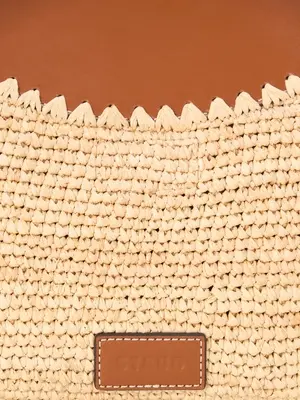 Staud Rowey Raffia Shoulder Bag