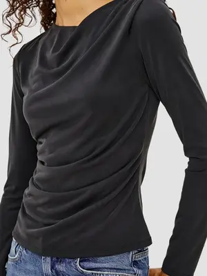 Rails Issel Draped Long-sleeve Top