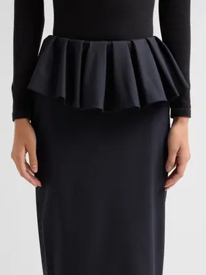KIKA VARGAS Zhao Peplum Pencil Midi-skirt