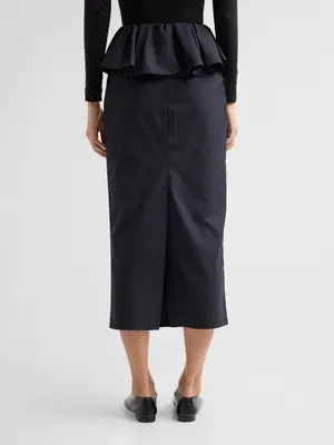 KIKA VARGAS Zhao Peplum Pencil Midi-skirt