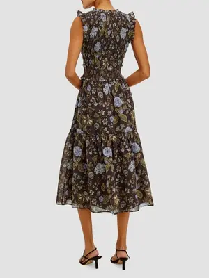 Rails Vivier Floral Smocked Midi Dress