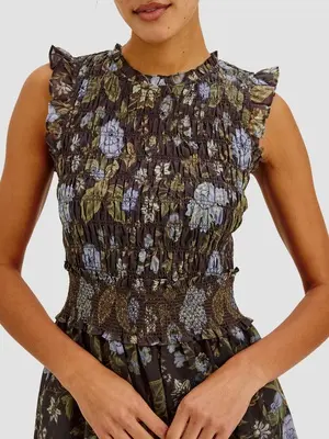 Rails Vivier Floral Smocked Midi Dress