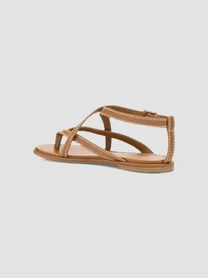 STUART WEITZMAN Park Leather Sandals - Boho Tan