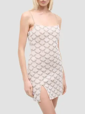 Staud Las Palmas Beaded Minidress