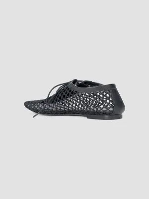 Staud Kit Open-knit Cotton Low-top Sneakers - Black