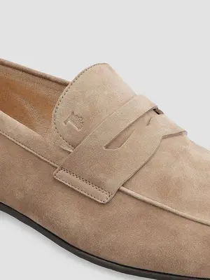 TOD'S Logo-detailed Suede Loafers