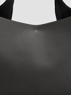 TOD'S Medium Logo Leather Tote Bag