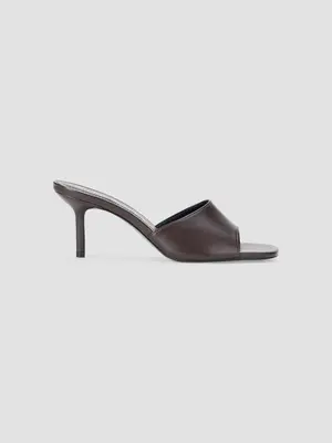 Staud Bea 65mm Leather Mules - Espresso