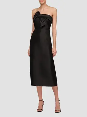 Theia Aliana Strapless Mikado Cocktail Dress - Black