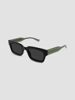 Gucci Monogram Wirecore 53mm Rectangular Sunglasses - Black