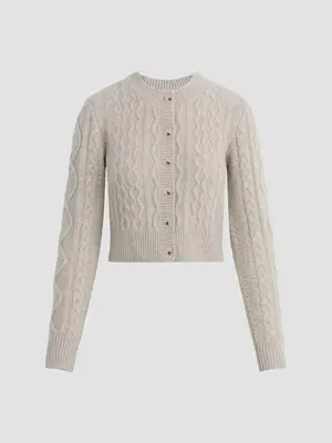 FAVORITE DAUGHTER The Eleanor Merino Wool-blend Cardigan - Basmati