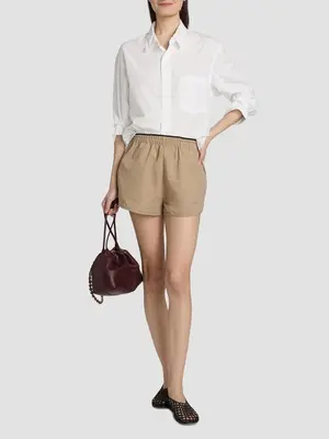 Staud Anchor Cotton-nylon Shorts