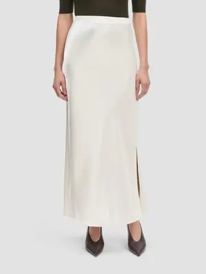 FAVORITE DAUGHTER The Josie Satin Maxi Skirt - Ivory