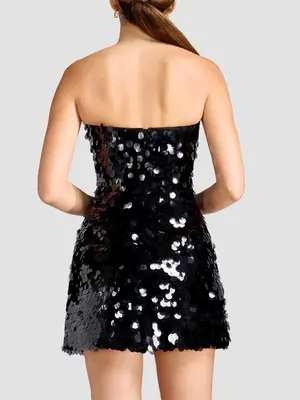 Dress The Population Scottie Sequined Strapless Mini Dress