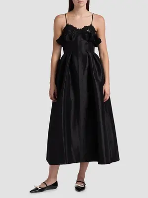 KIKA VARGAS Theresa Taffeta Lace Cocktail Dress