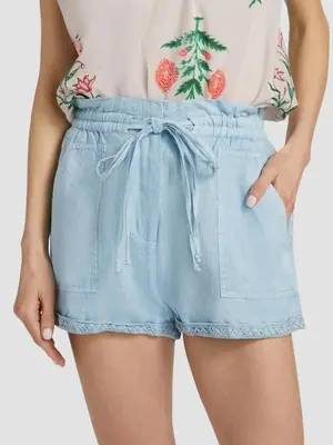 MARIA CHER Riobamba Tegan Linen Shorts