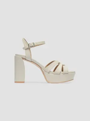 Bernardo Vittoria Platform Sandals - Eggshell