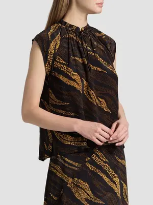 MARIA CHER Bowie Keyla Printed Top - Brown