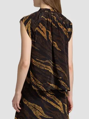 MARIA CHER Bowie Keyla Printed Top - Brown