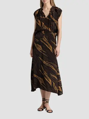 MARIA CHER Bowie Keyla Printed Top - Brown