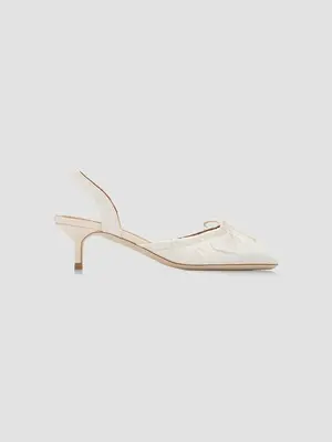 Staud Alba 45mm Satin Slingback Kitten Heels