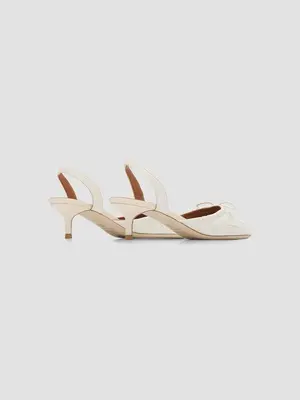 Staud Alba 45mm Satin Slingback Kitten Heels