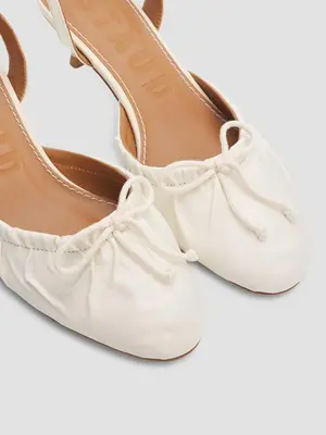 Staud Alba 45mm Satin Slingback Kitten Heels