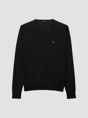 Prada Worsted Wool Crewneck Sweater - Black