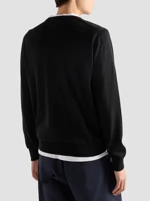 Prada Worsted Wool Crewneck Sweater - Black