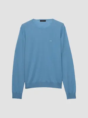 Prada Worsted Wool Crewneck Sweater - Blue