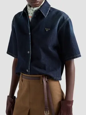 Prada Short-sleeved Denim Shirt
